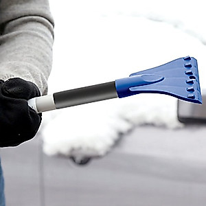 Snow Joe SJBLZD-JMB-SJB-P2 2-in-1 Telescoping Jumbo Snow Broom + Ice Scraper, 19-in.