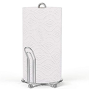 Simple Houseware Chrome Paper Towel Holder + Fruit Basket Bowl with Banana Tree Hanger, Chrome