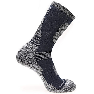 MIRMARU Men’s 5 Pairs Hiking Socks- Multi Performance Moisture Wicking Outdoor Sports Hiking Crew Socks (M251-LARGE)