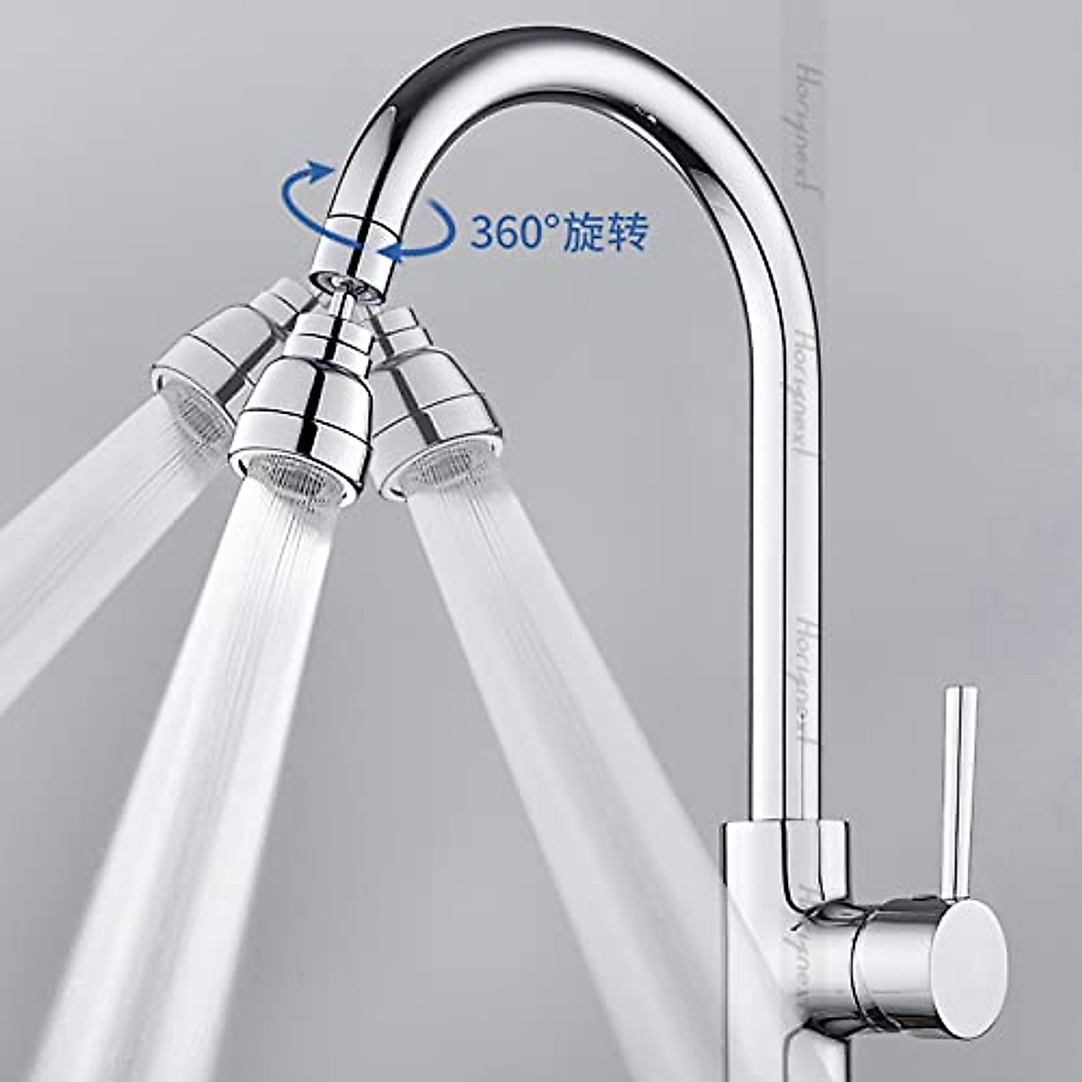 Horiznext high pressure portable 360° swivel faucet nozzle rotate replacement part, kitchen aerator sprayer attachments for home sink water filter