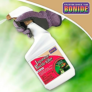 Bonide Japanese Beetle Killer Ready-to-Use Spray, 32 oz Indoor Outdoor Insecticide for Residential Use, Kills by Contact