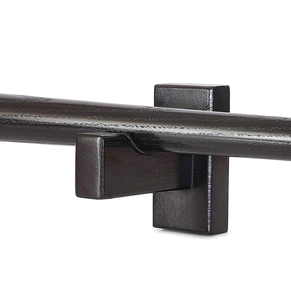 TOBWOLF 2PCS Baseball Bat Display Case, Baseball Bat Hanger Holder, Wall Mount Baseball Bat Horizontal Rack, Baseball Bat Bracket - Black