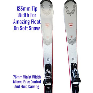 Rossignol Experience 76 Snow Skis with Bindings - Mens/Womens Downhill All Mountain Ski Package Includes Skis, Look Express Bindings, and Switchbak Goggles. (152cm)