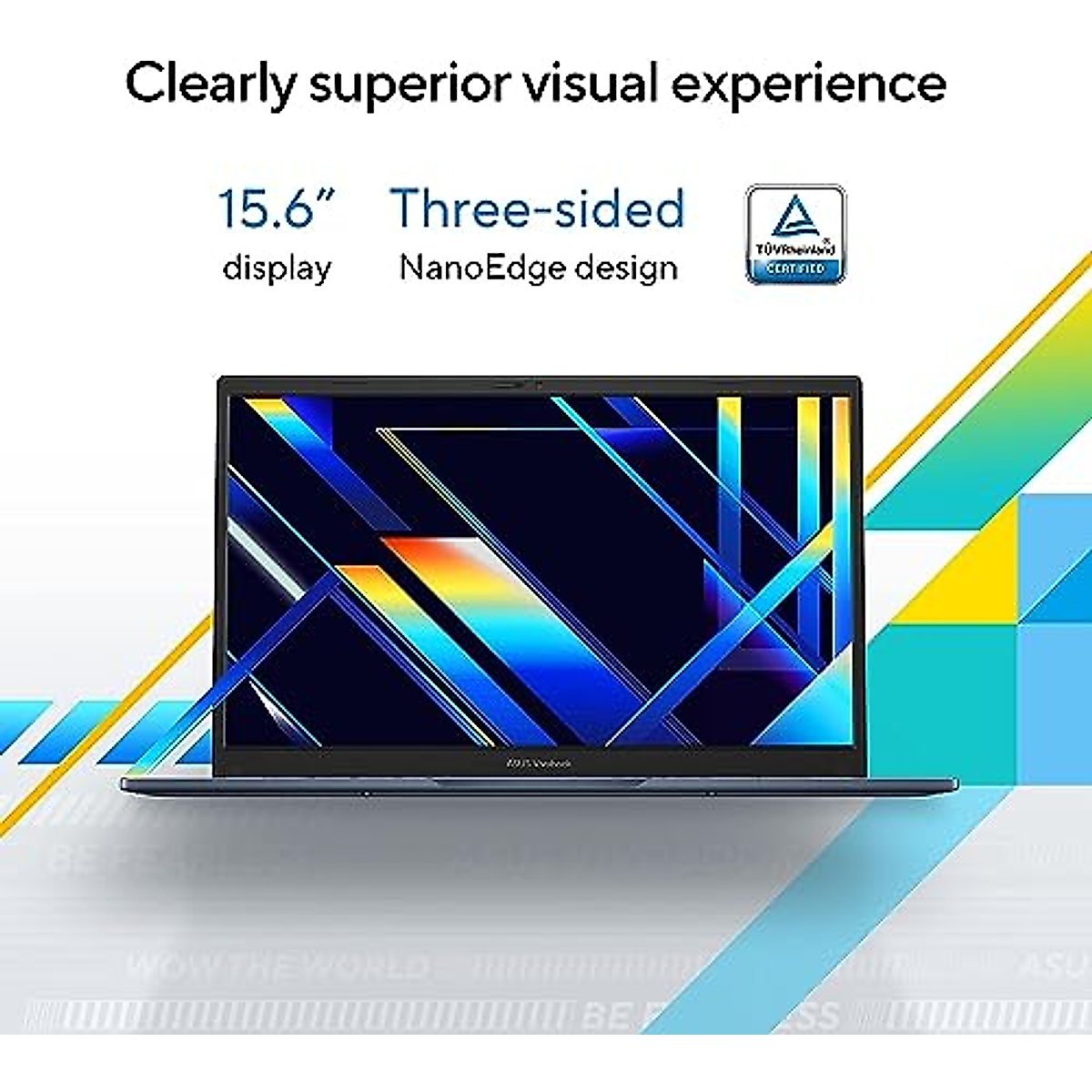 ASUS Vivobook 15 Laptop, 15.6" FHD Display, Intel Core i3-1215U Processor, 16GB RAM, 512GB SSD, Intel UHD Graphics, Student & Business, Thin and Light, Wi-Fi, Windows 11 Home in S Mode, Quiet Blue