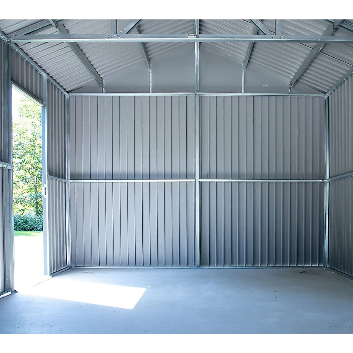 SOJAG GRC1215 Everest Wind & Snow Rated Steel Garage - 12 ft. x 15 ft. x 10 ft. Charcoal