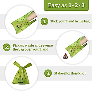 Pogi's Pet Supplies Poop Bags - 300 Dog Poop Bags with Easy-Tie Handles - Scented, Leak-Proof, Earth-Friendly Poop Bags for Dogs