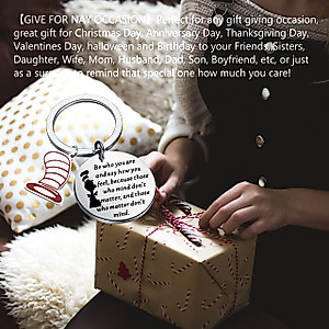 DR Inspirational Keychain Seuss Teacher Thank You Gift Motivational Quote Gift (Be who you are)