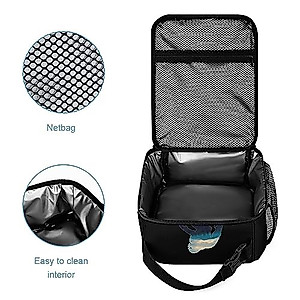 Bigfoot Forest Landscape 3 Pcs Backpack Set Portable Lunch Bag Pencil Pouch for Office