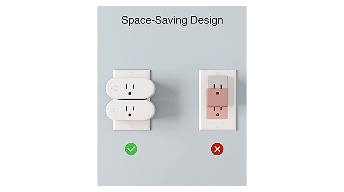WISEBOT Alexa Smart Plugs 4-Pack | Space-Saving Design