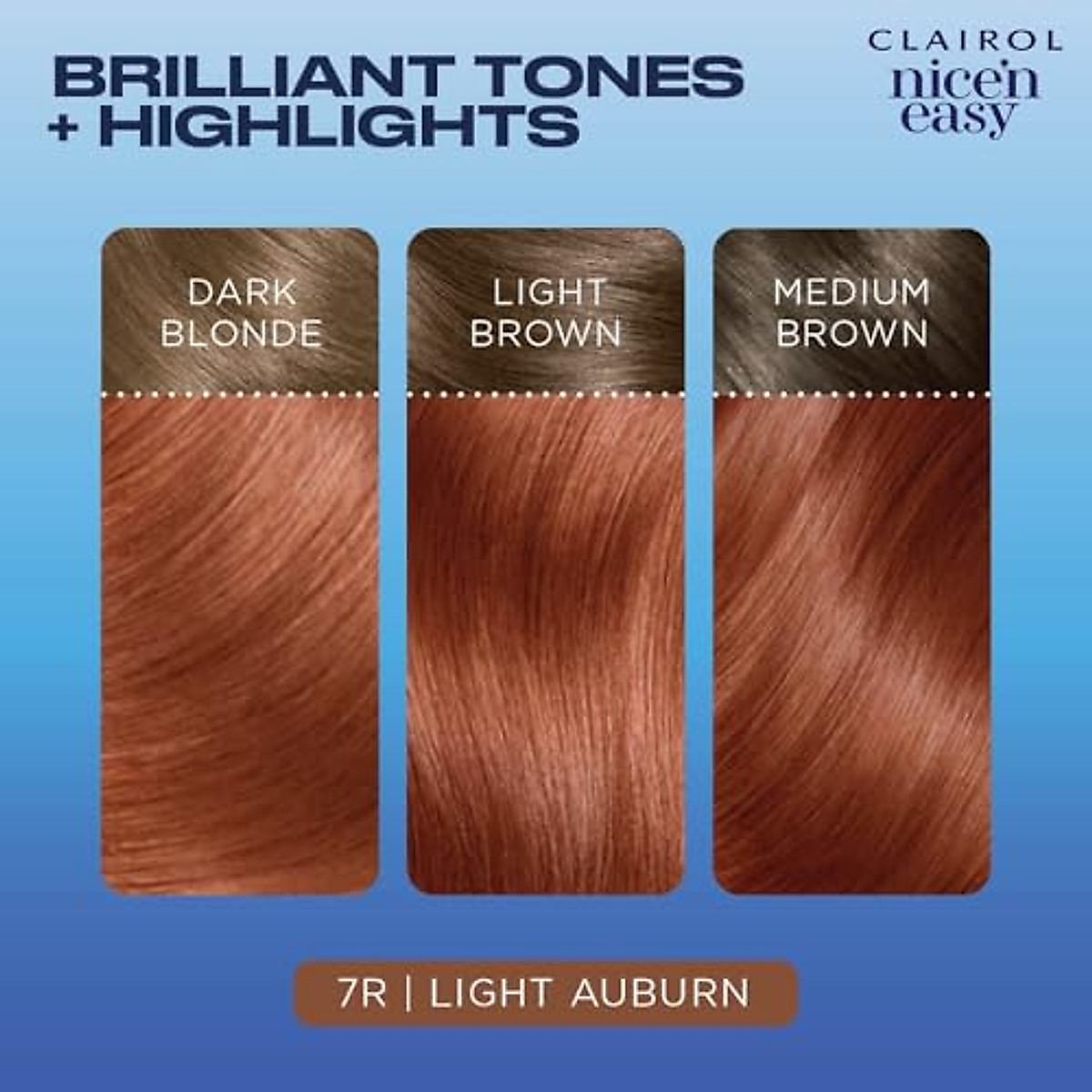Clairol Nice'n Easy Permanent Hair Dye, 7R Lighest Auburn Hair Color, Pack of 1