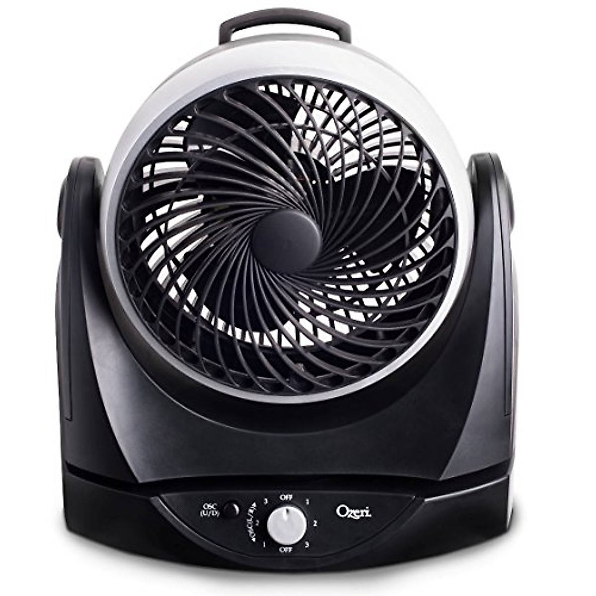 Ozeri Brezza II Dual Oscillating 10" High Velocity Desk Fan, Black