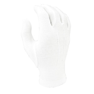 HATCH Cotton Parade Duty Glove with Snap Back, White, Large
