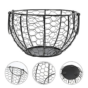 Metal Wire Egg Basket Egg Holder Organizer Case Container Kitchen Egg Storage Basket Fruit Basket Vegetables Fruit Bowl Kitchen Counter Organizers