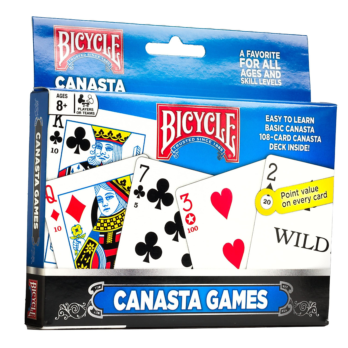 Bicycle Canasta Games Playing Cards, Multicolor