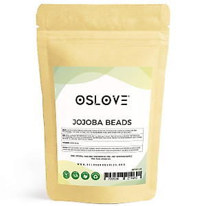 Oslove Organics Pure Jojoba Beads- 20/40 Mesh Size | Cleanses and Exfoliates Skin | Use in Soaps, Cleansers & Scrubs- 4oz