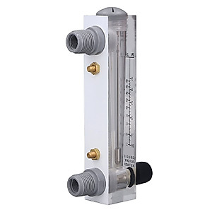 0.5-5GPM Panel Type Water Meter Adjustable Liquid Flowmeter ZG1/2in Male Thread ZG1/4in Female Thread Water Meter