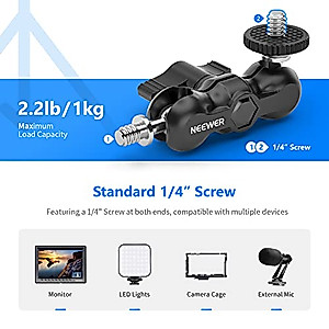NEEWER Universal Magic Arm with Dual Ball Head, Compatible with SmallRig Camera Cage (4 Pack, ST21)