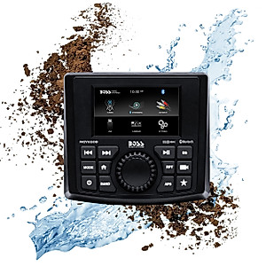 BOSS Audio Systems MGV520B Marine Gauge Receiver – Weatherproof, 3 Inch LCD, Built-in Amplifier, Bluetooth, Digital Media MP3 Player, No CD Player, USB Port, AM/FM Radio