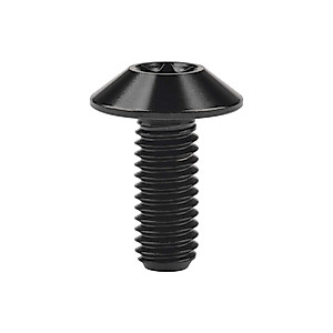 Wanyifa Titanium M4 M5 M6 10 12 15 20 25mm Button Torx Head Bolt Screw for Bicycle Motorcycle Pack of 4 (Black, M5x15mm)