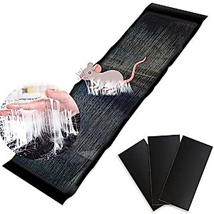 ELEGENZO Sticky Mouse Trap Mouse Traps Indoor for Home Rat Traps That Work for Trapping Snakes Rats Spiders Roaches & Other Rodents，3 transparent
