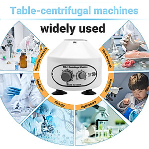 Centrifuge Machine, Lab Benchtop Centrifuges, Desktop Electric Lab Laboratory Centrifuge Machine Lab Medical Practice w/Timer and Speed Control - Low Speed,4000 RPM, Capacity 20 ML x 6-110v