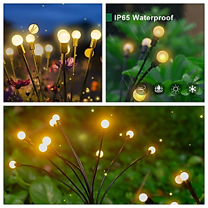 Solar Mushroom Garden Lights for Outside - 30Pcs 21.3 FT 8 Modes Mushroom Night Lights, Waterproof & Energy-Saving Outdoor String Lights Solar Light for Garden Patio Yard Christmas Decor (Yellow-4pc)