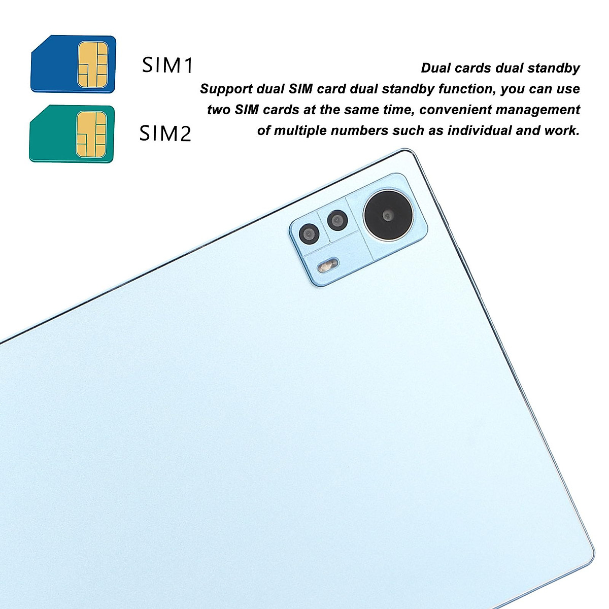 Acogedor 10.1 Inch Tablet, Gaming Tablet with 12GB RAM 512GB ROM, 8+16MP Dual Cam, Built in 11200mAh, Support 4G LTE, 5G WiFi, Office Tablet for Android 13.0 (Blue)