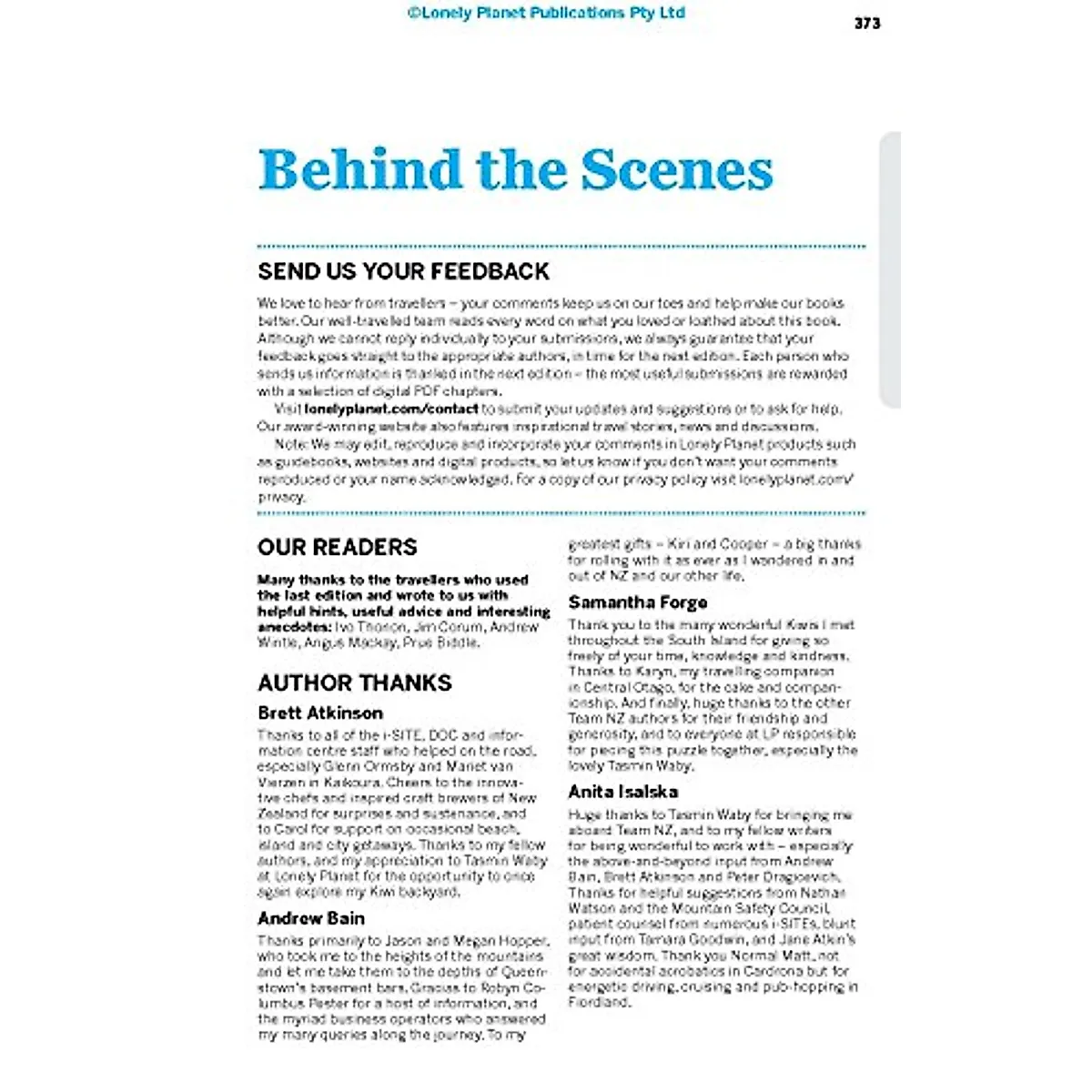 Lonely Planet New Zealand's South Island 6 (Regional Guide)