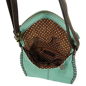 Chala Charming Teal Crossbody Bag With Flap Top and Zipper or Shoulder Handbag (Teal_ Westie)