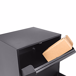 Barska Large Package Delivery Parcel Mail Steel Drop Box for Porch with Tamper-Resistant Drop Slot & Key Lock