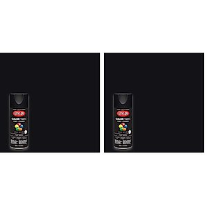 Krylon K05546007 COLORmaxx Spray Paint and Primer for Indoor/Outdoor Use, Flat Black, 12 Ounce (Pack of 2)