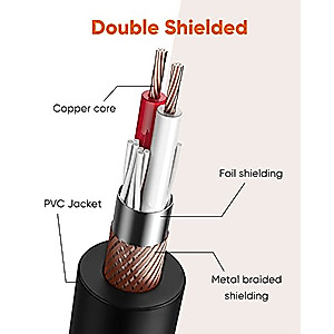 CableCreation XLR Microphone Cable, 6 FT XLR Male to XLR Female Balanced 3 PIN Mic Cables, Black