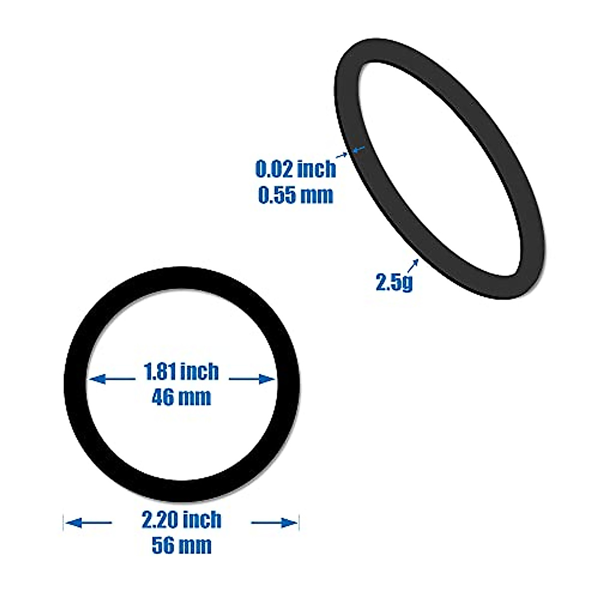 WYNK Magnetic Wireless Charger Universal Metal Rings 6 PCS Compatible for Apple Magsafe Charger, Compatible with iPhone 14/13/12 Series(Mini/Plus/Pro/Pro Max) and Samsung Galaxy(Black+White+Sliver)