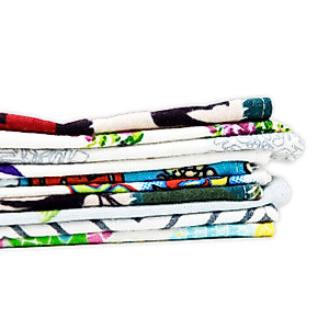 Wonder Care - Flannel Baby Wipes Reusable and Washable 5"x 7" Inches- Biodegradable Compostable Vegan Registered Plastic Free Baby Wet Wipes 2 Layers 100% Cotton- Assorted Color Prints (40 pc)