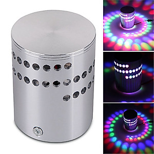 YJYdada Colorful RGB Spiral Hole Wall Lamp Surface Wall Install Home Decor LED Light Luminaire Lighting