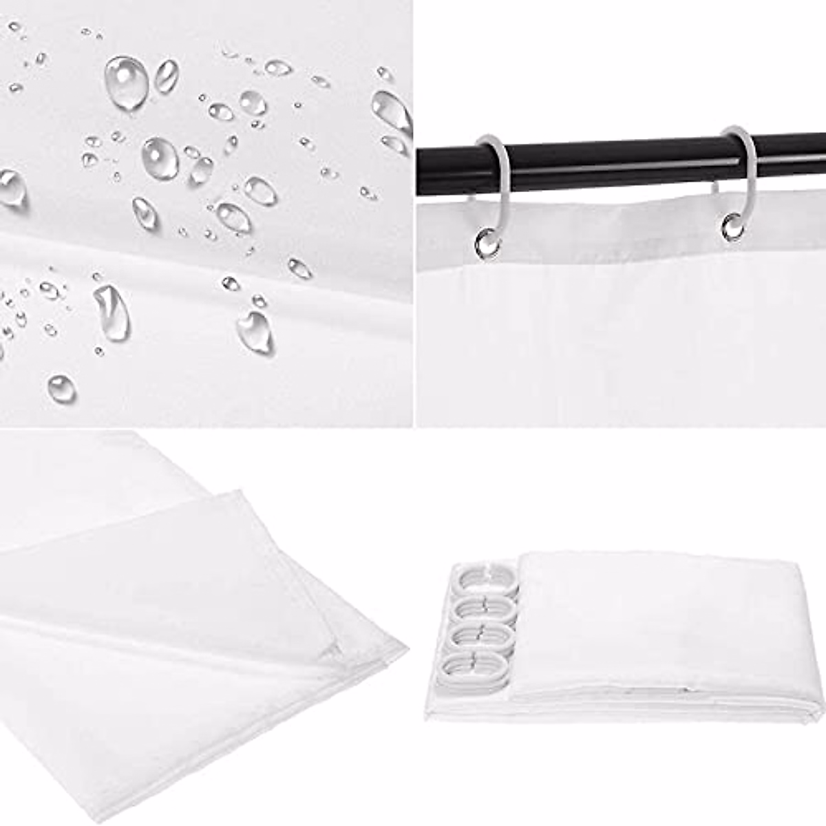 God-Zilla 4-Piece Shower Curtain Set, Shower Curtain, Non-Slip Carpet, Toilet Lid and Bath Mat, Good Looking and Durable, Suitable for Overall Bathroom Decoration