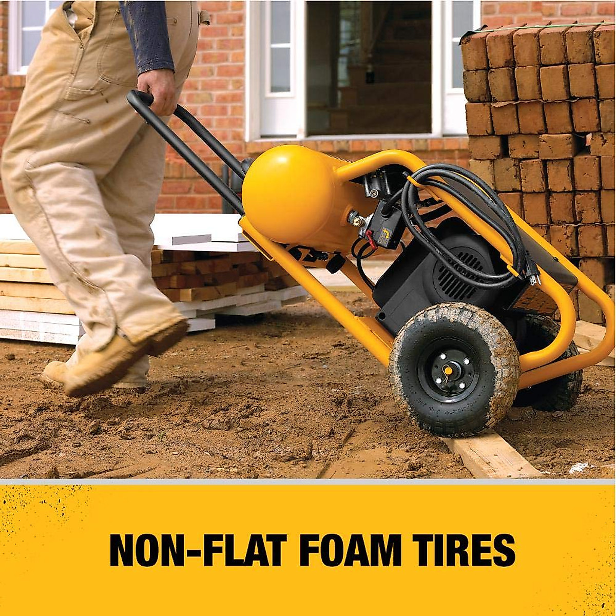 Dewalt D55146 1.6 Hp Continuous 200 Psi, 4.5 Gallon Compressor, 17" x 33.75" x 24.5"