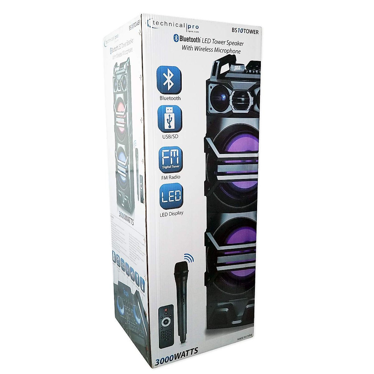 Technical Pro Bluetooth Karaoke Machine System+Wireless Microphone+Tablet Stand