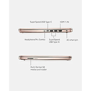HP Stream 14inch HD Touchscreen Display, Intel Celeron N4020 Dual-Core Processor,4GB DDR4 Memory,192GB Storage(64GB eMMC+128GB Card),WiFi,Webcam,1-Year Microsoft 365, Win 10 S, Rose Gold | TGCD bundle