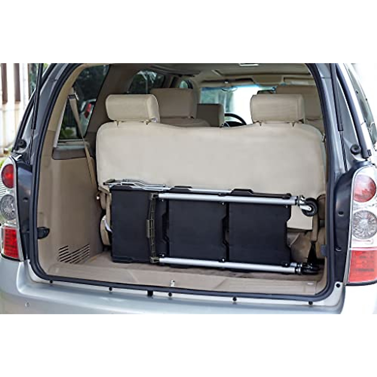 Olympia Tools 85-188 Pack-N-Roll Folding Collapsible Service Cart, Black, 50 Lb. Load Capacity per Shelf