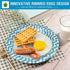 Ginkgo Paper Plates 8.5 inch Bulk 150 Count, Heavy Duty Disposable Medium Christmas Dessert Plates for Holiday, Party, Picnic and Everyday Use