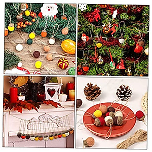 BCOATH 12pcs Pine Cone Pendant Christmas Decor Christmas Ornaments Mini Wreath Felt Acorn Pom Craft Acorn for Autumn Christmas Tree Acorn Miniature Acorns Wool Felt Pendants Plush Acorns