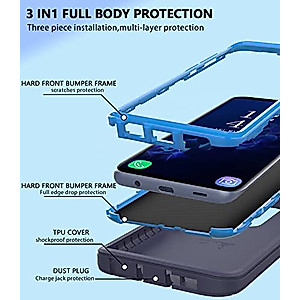 Guirble for Samsung Galaxy S9 Plus Case,Shockproof Dropproof for Samsung S9 Plus Case,Heavy Duty Protective Galaxy S9 Plus Csae,S9 Plus Case 6.2 Inch(Dark Blue)