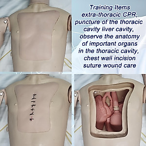 MZBZYU 5.7ft Life Size Patient Care Manikin Training CPR Simulator Basic Geri Nursing Skills Geriatric Human Model Mannequin Full Body for Students Education Teaching Medical Training Skills