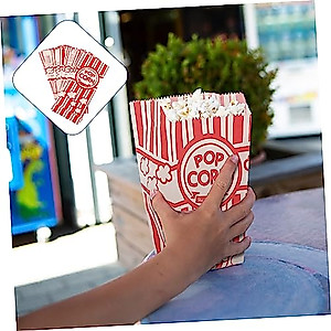 ULTECHNOVO 100pcs Popcorn Popcorn Packaging Bag Sweets Snacks Mini Gift Box Paper Food Trays Snacks Holders Container Popcorn Treat Boxes Popcorn Holders Cups Individual Popcorn Bags Portable