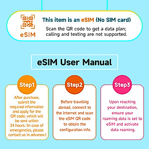 AT&T USA eSIM Card 15 Days Unlimited Data | 4G LTE Data for USA for Unlocked iPhone, iPad, Android Phones and Tablets- Only Data, No Voice & Text