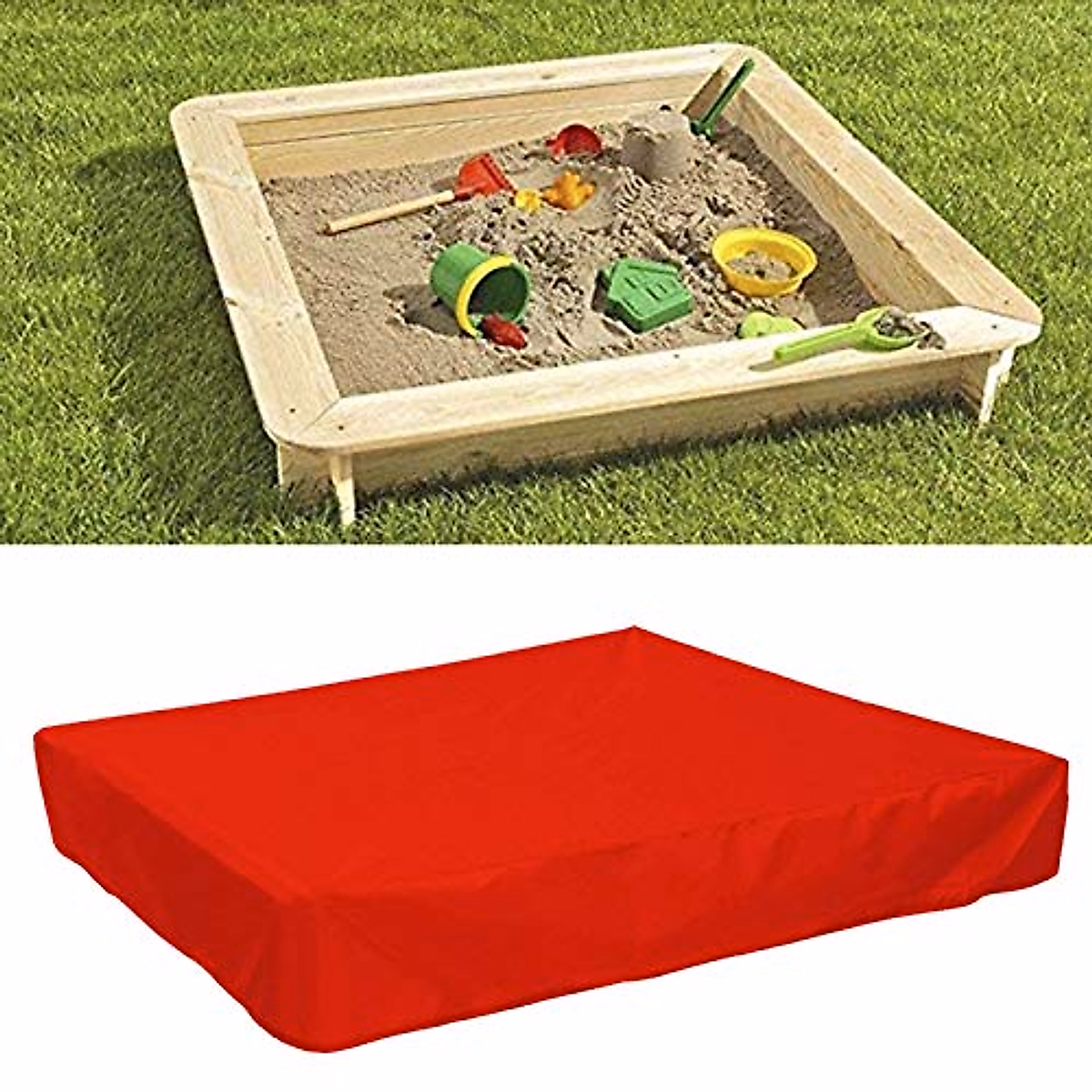 Yencoly Pool Cover, Pool Supplies, Breathable for Garden Backyard(red, 120 * 120 * 20cm)