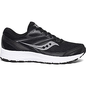 Saucony mens Cohesion 13 Walking Shoe, Black/White, 10.5 Wide US