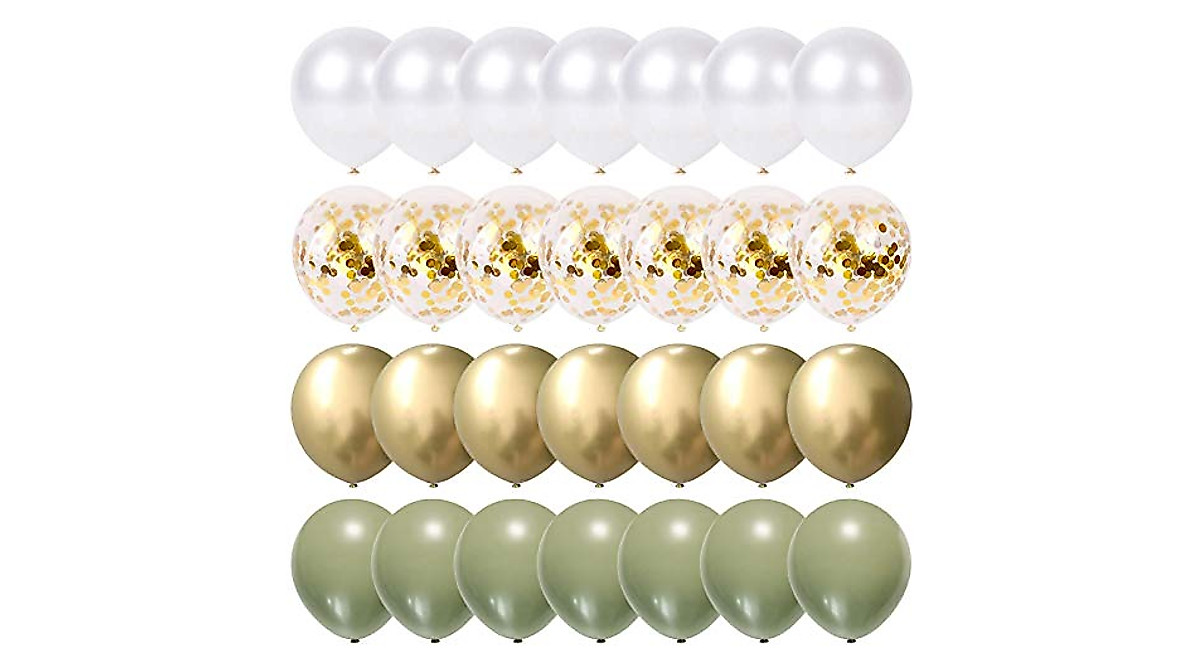 Elegant Sage Green & Gold Balloons for Weddings & Parties