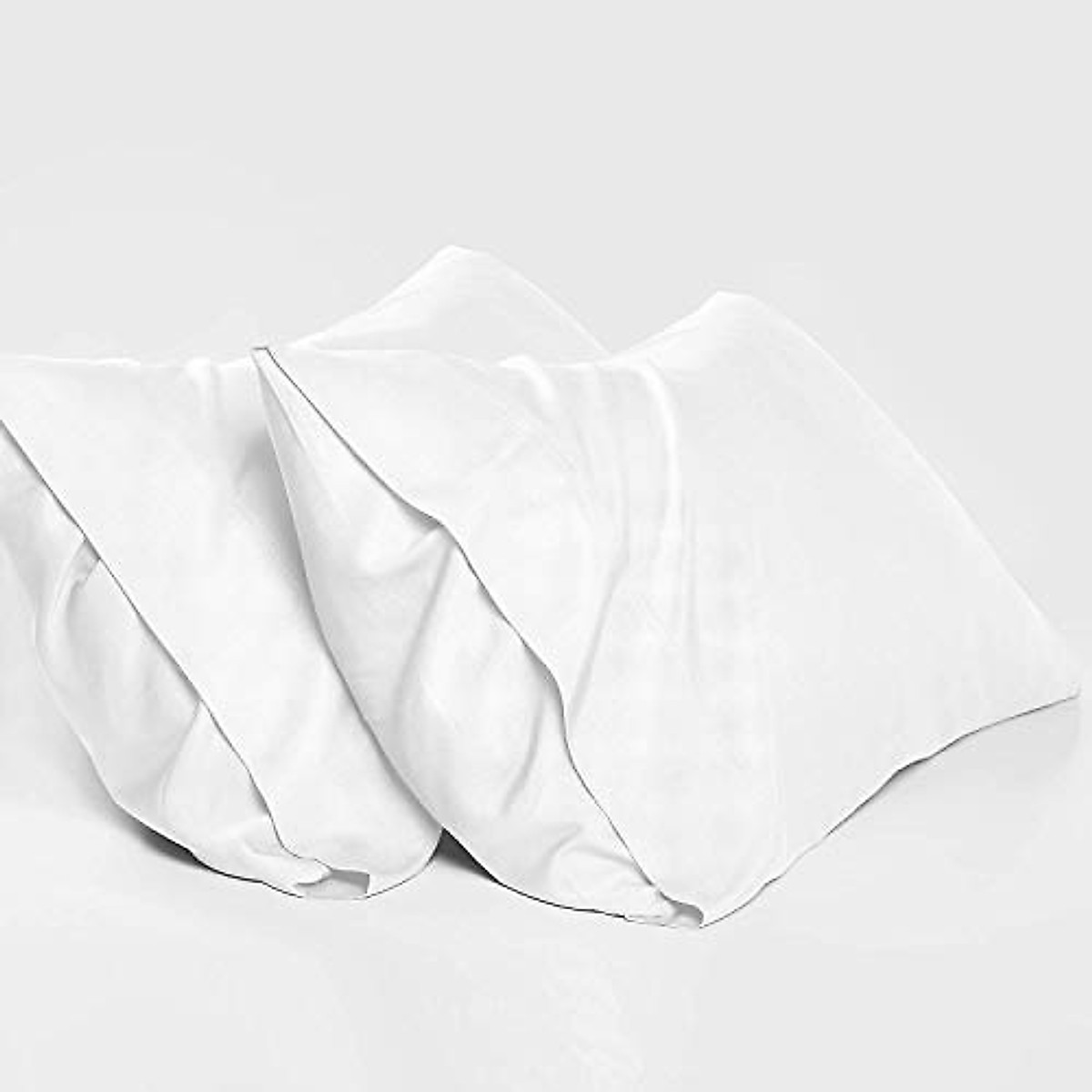 BEDELITE Pillow Cases Standard Size Set of 2, Rayon Derived from Bamboo, Cooling Pillow Cases for Summer Hot Sleepers & Night Sweats, Breathable Silky Soft Envelope Pillowcases(White, 20"x26")